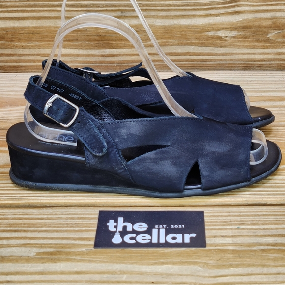 Arche | Shoes | Arche Womens 39 Us 8 Wedge Heel Sandals Open Toe Black ...